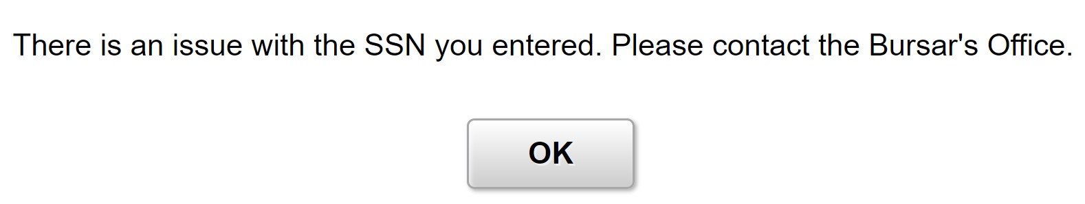 Update Social Security Number/TIN | Office of the Bursar